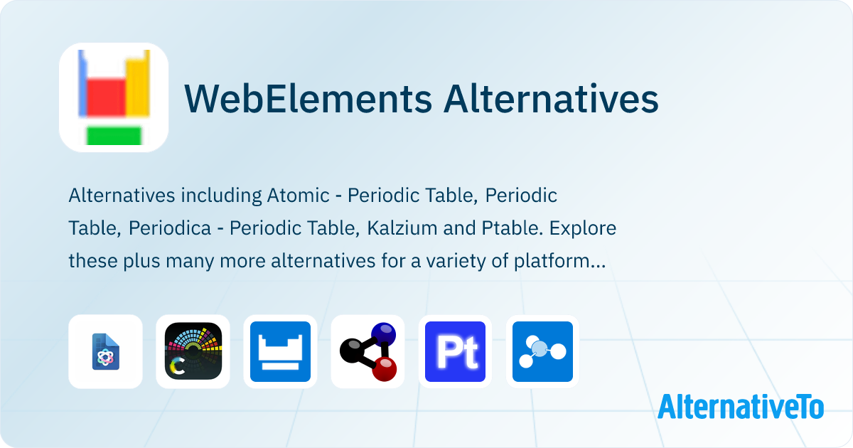 WebElements Alternatives - Explore Similar Sites & Apps | AlternativeTo