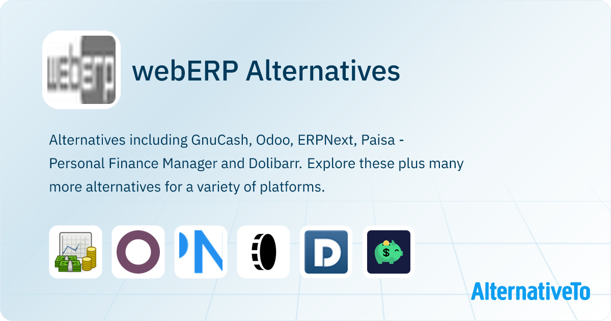 webERP Alternatives - Explore Similar Software | AlternativeTo