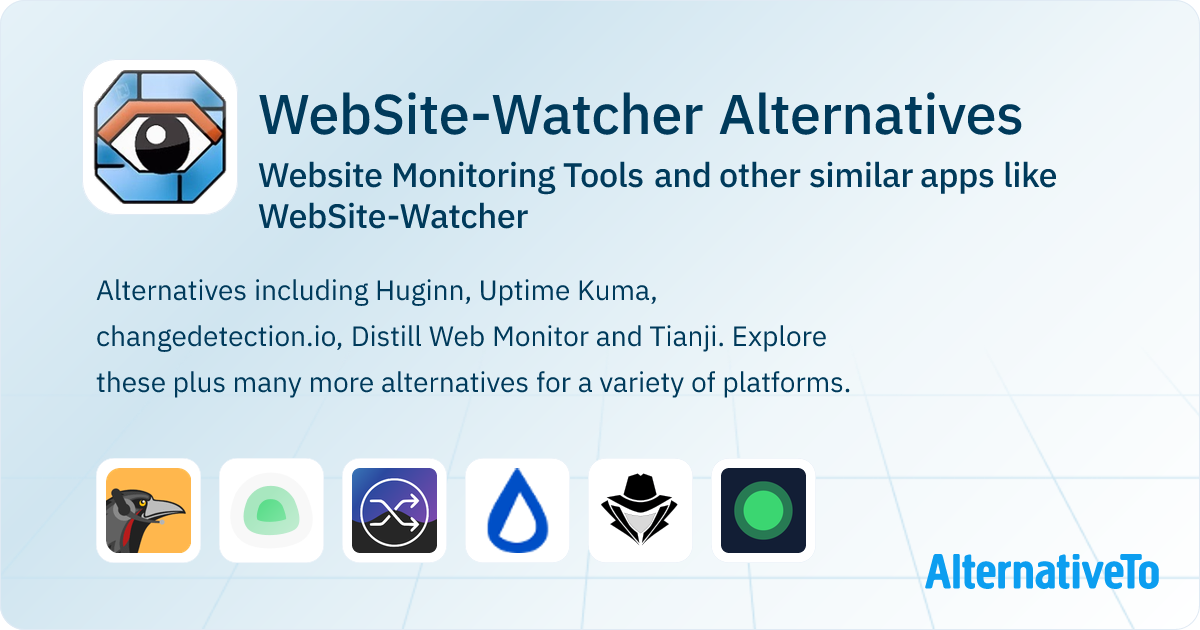 WebSite-Watcher Alternatives: Top 12 Website Monitoring Tools & Similar ...