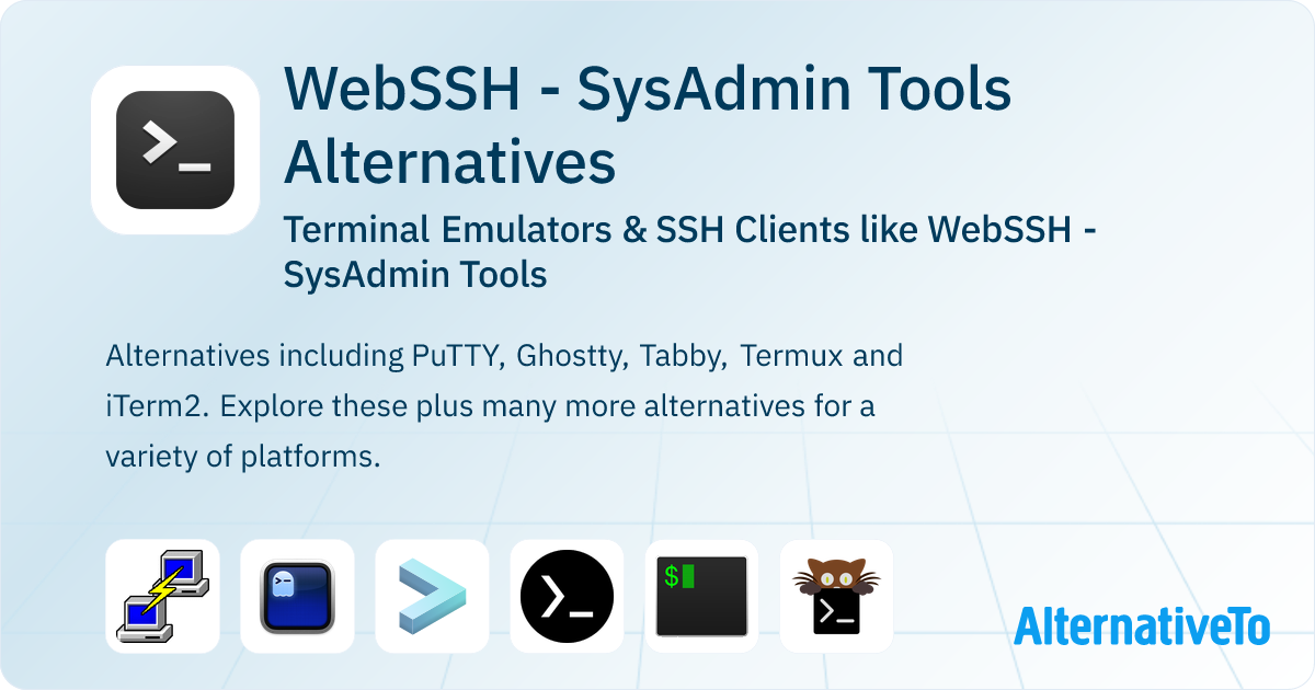 WebSSH - SysAdmin Tools Alternatives: Top 12 Terminal Emulators ...