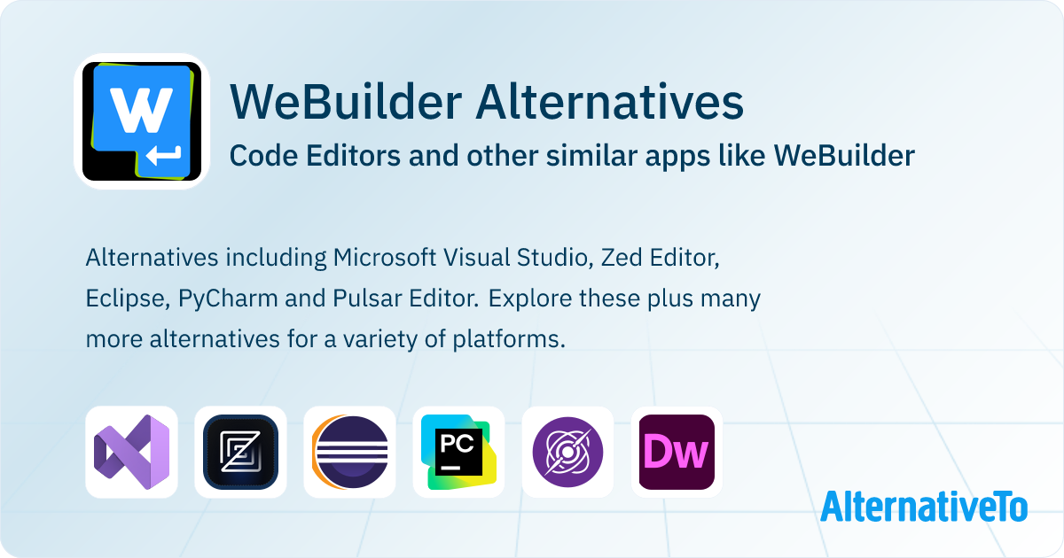 WeBuilder Alternatives: Top 12 Code Editors & Similar Apps | AlternativeTo