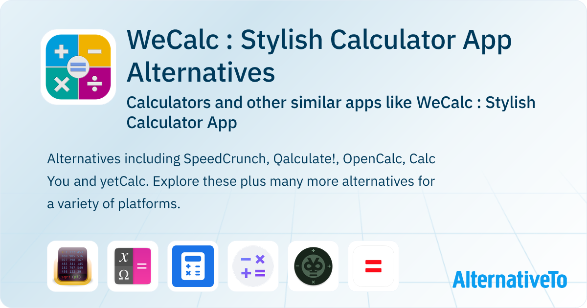 WeCalc: Stylish Calculator App Alternatives: Top 12 Calculators ...