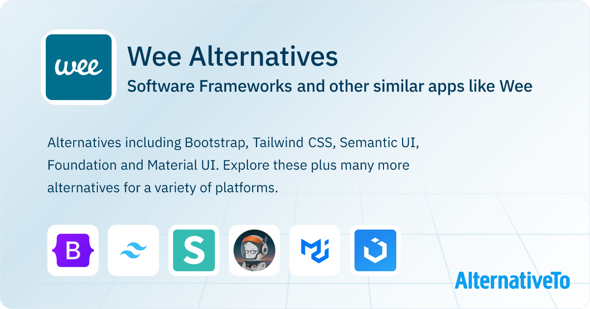 Wee Alternatives: Top 12 Software Frameworks & Similar Websites ...