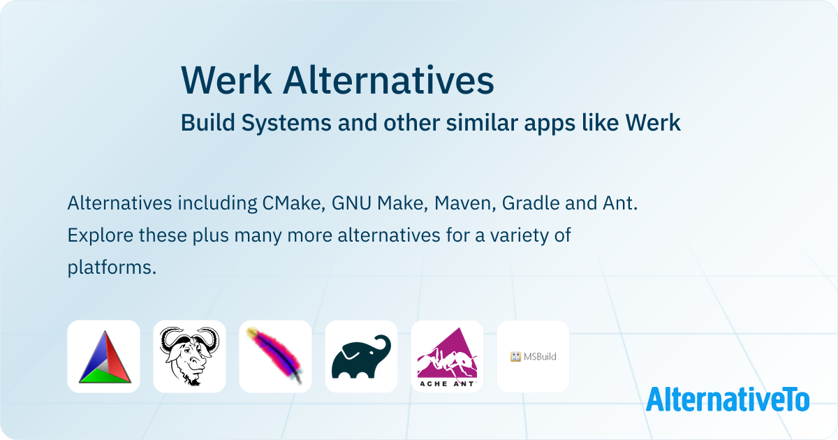Werk Alternatives: Top 12 Build Systems & Similar Apps | AlternativeTo