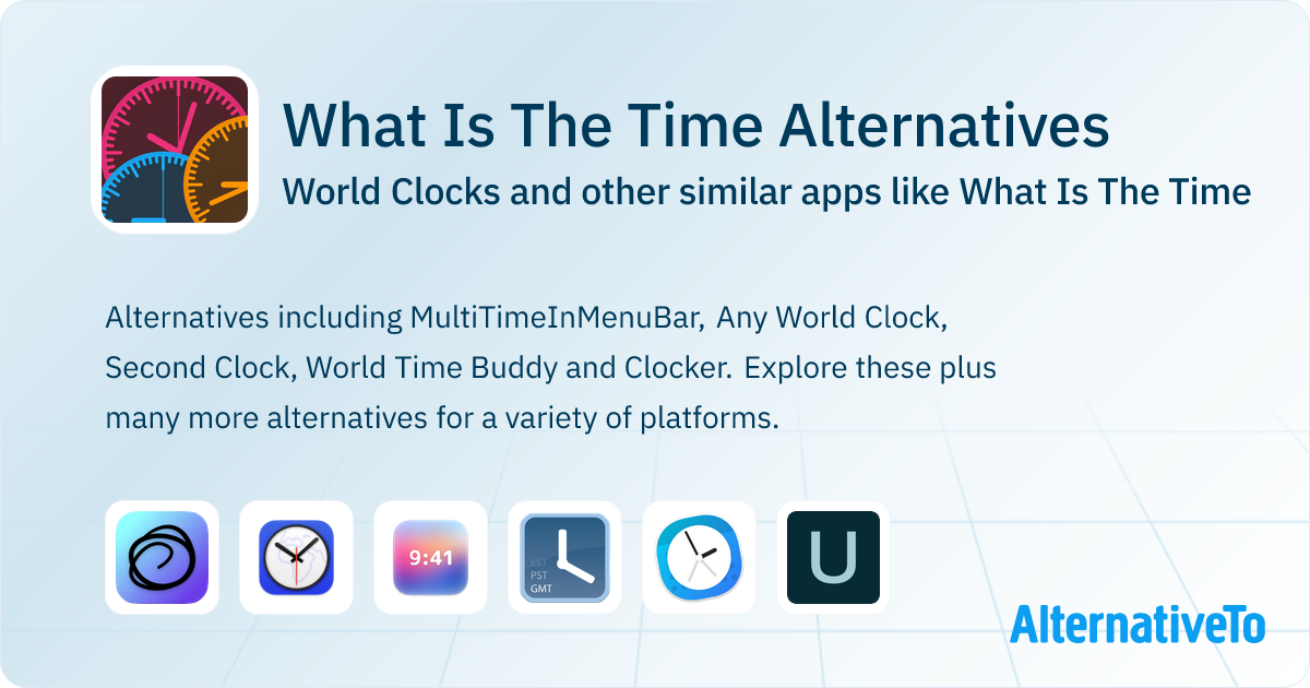 What Is The Time Alternatives: Top 12 World Clocks & Similar Apps ...