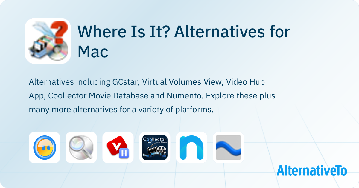 Where Is It? Alternatives for Mac: Top 13 CD Catalogers & Similar Apps ...