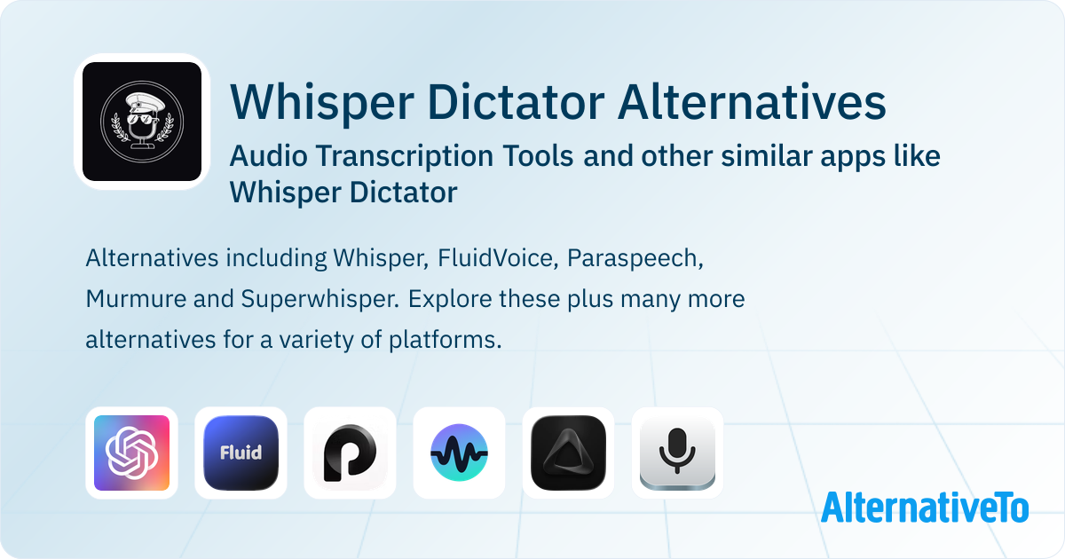 Whisper Dictator Alternatives: Top 9 Audio Transcription Tools ...