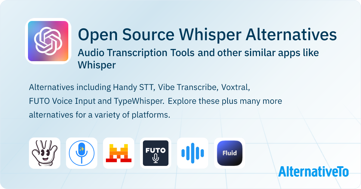 Open Source Whisper Alternatives: Top 12 Audio Transcription Tools ...