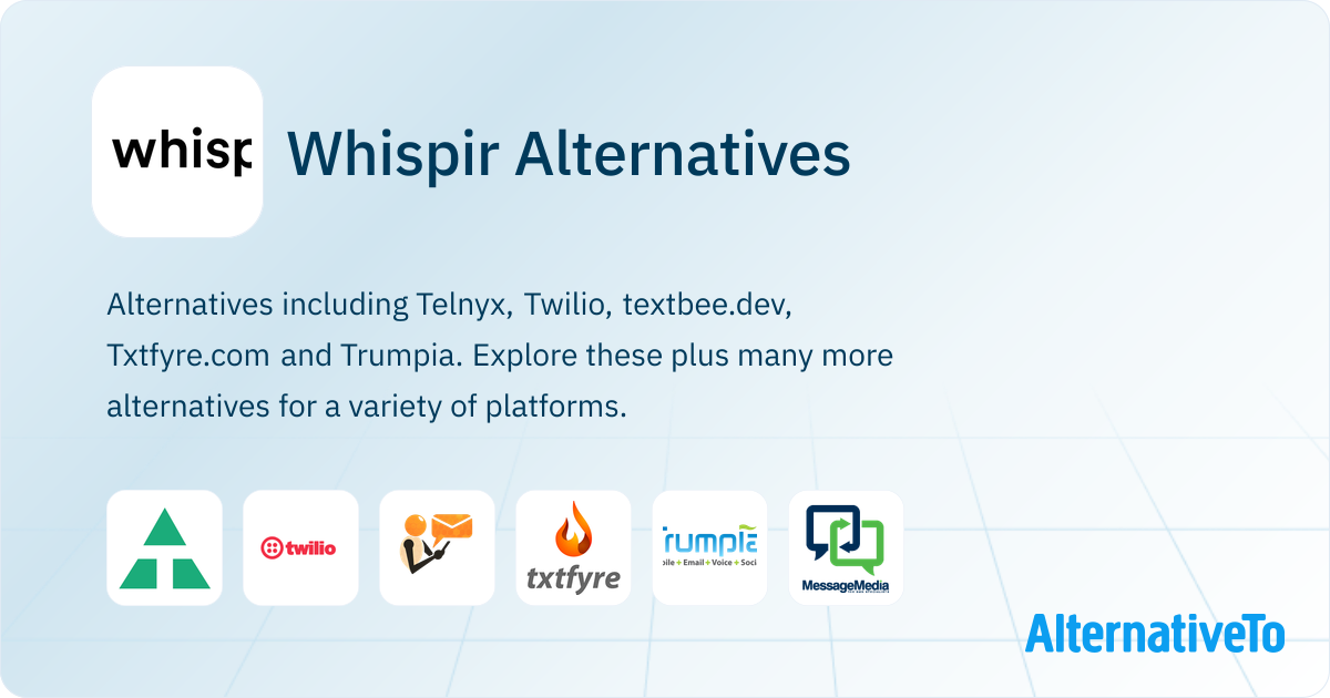 Whispir Alternatives - Explore Similar Apps & Services | AlternativeTo