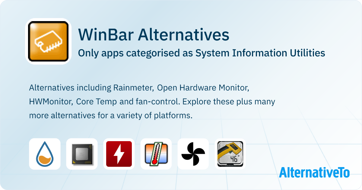 WinBar Alternatives: Top 6 System Information Utilities | AlternativeTo