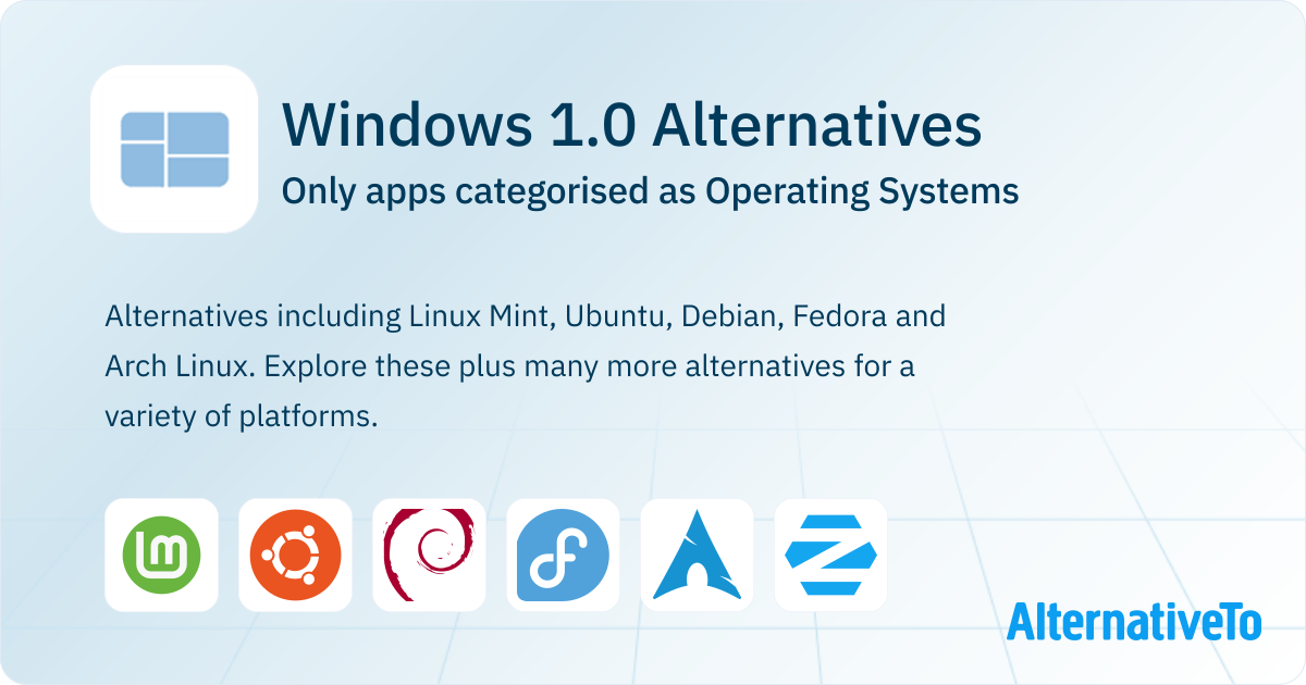 Windows 1.0 Alternatives: Top 12 Operating Systems | AlternativeTo
