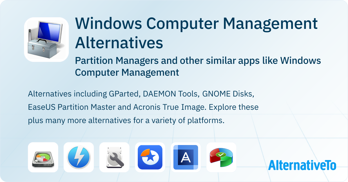 Windows Computer Management Alternatives: Top 12 Partition Managers ...