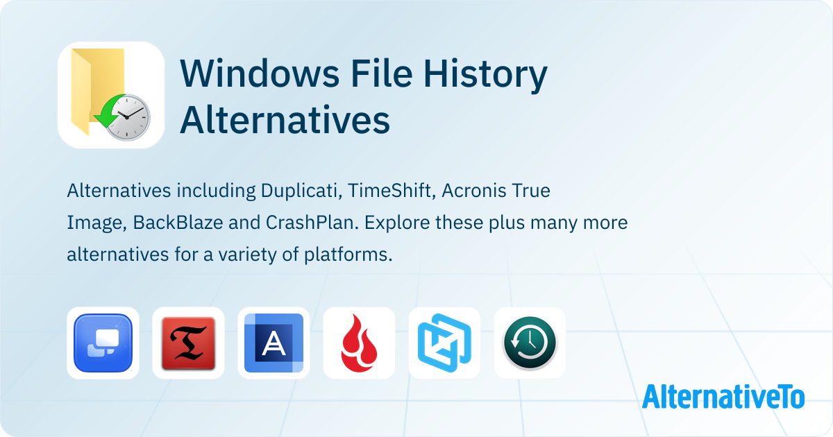 Windows File History Alternatives - Explore Similar Software ...