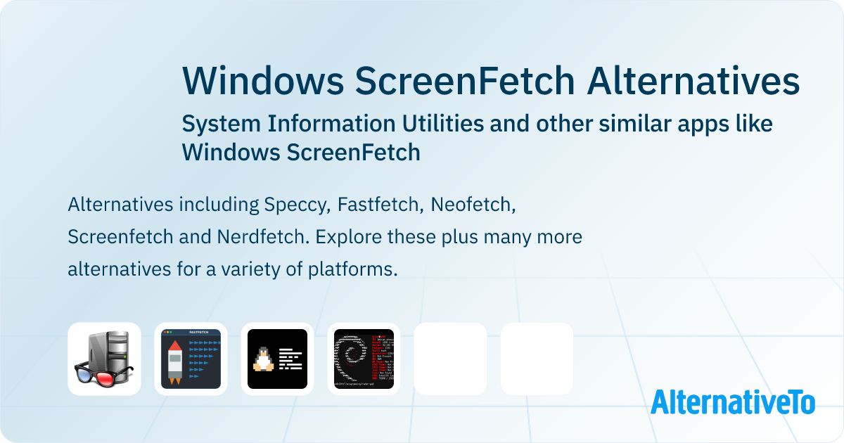 Windows ScreenFetch Alternatives: Top 19 System Information Utilities ...