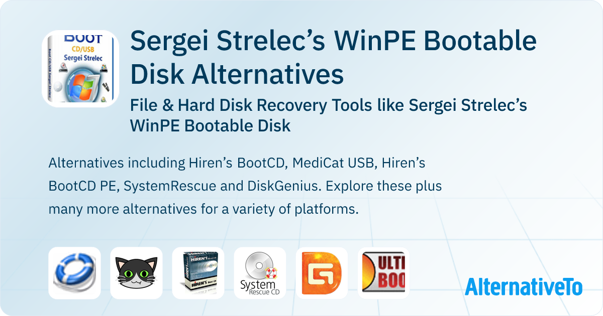 Sergei Strelec’s WinPE Bootable Disk Alternatives: Top 22 File Recovery ...