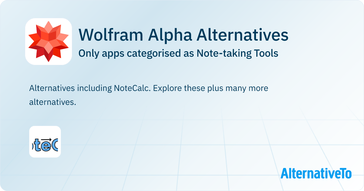 Wolfram Alpha Alternatives: Top 1 Note-taking Tools | AlternativeTo