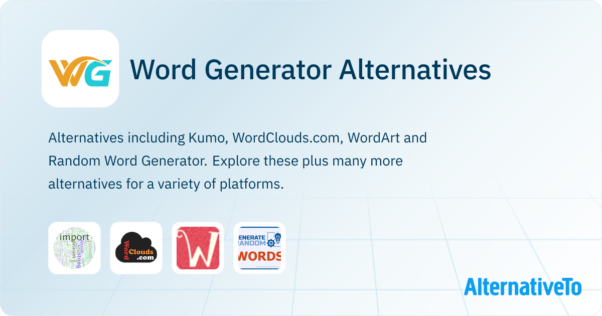 Word Generator Alternatives - Explore Similar Sites & Apps | AlternativeTo