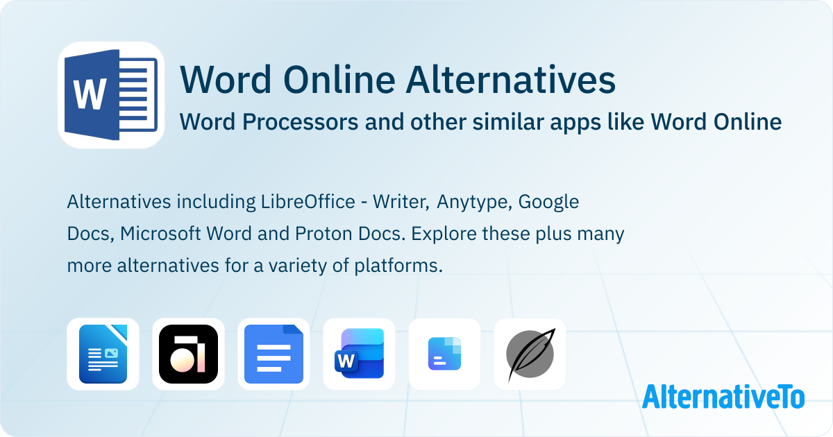 Word Online Alternatives: Top 12 Word Processors & Similar Apps ...