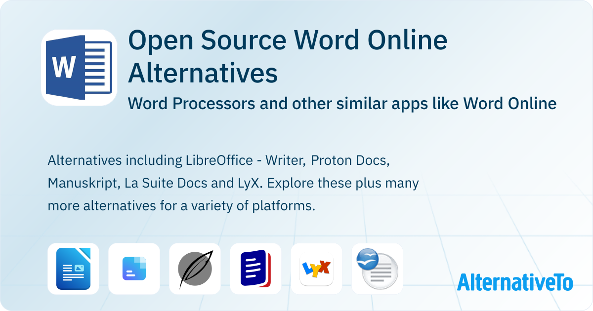 Open Source Word Online Alternatives: Top 12 Word Processors & Similar ...