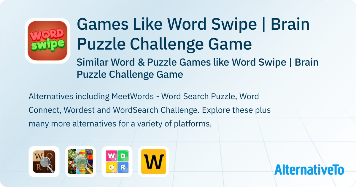 Games Like Word Swipe | Brain Puzzle Challenge Game: Similar Word Games ...