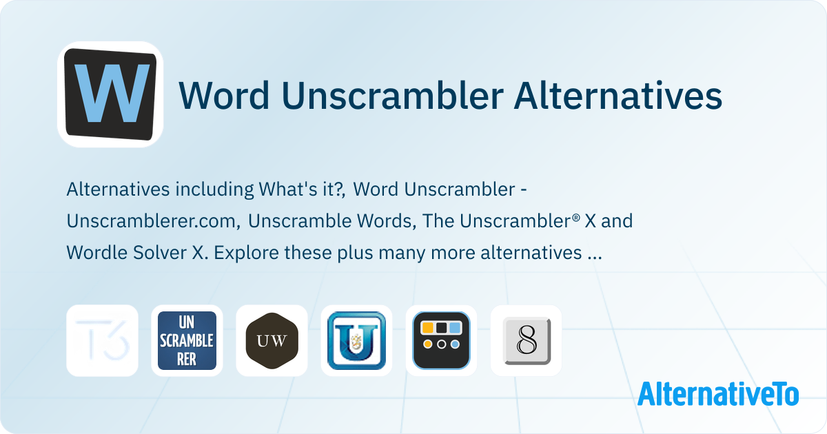 Word Unscrambler Alternatives - Explore Similar Sites & Apps ...