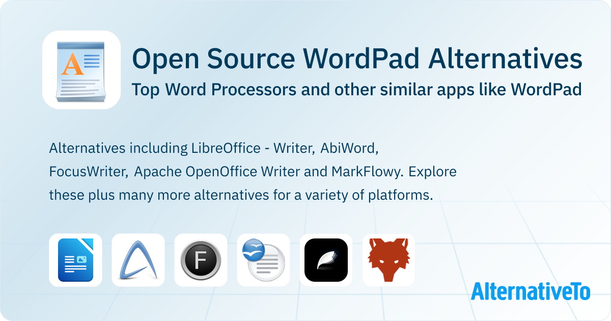 Open Source WordPad Alternatives: Top 16 Word Processors | AlternativeTo