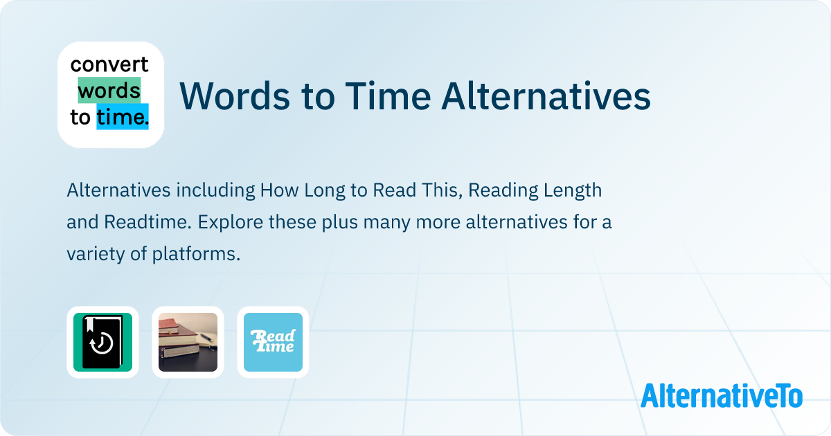 Words to Time Alternatives - Explore Similar Sites & Apps | AlternativeTo