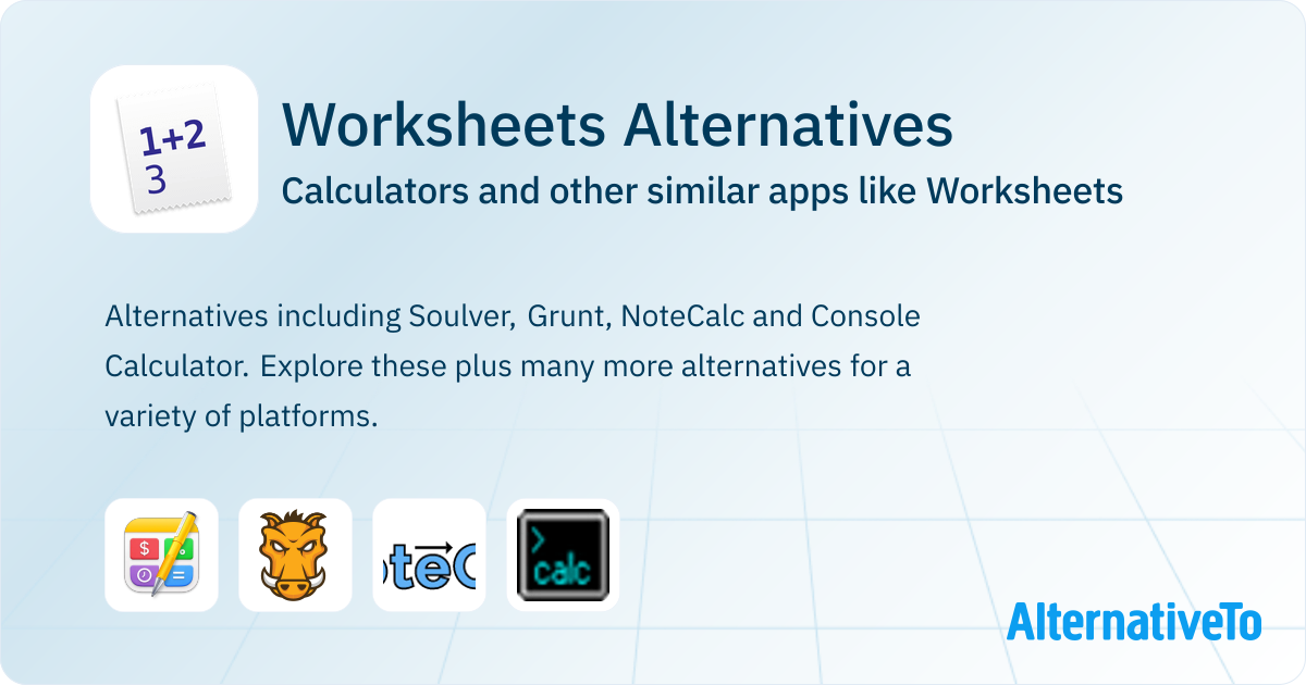 Worksheets Alternatives: Top 4 Calculators & Similar Apps | AlternativeTo