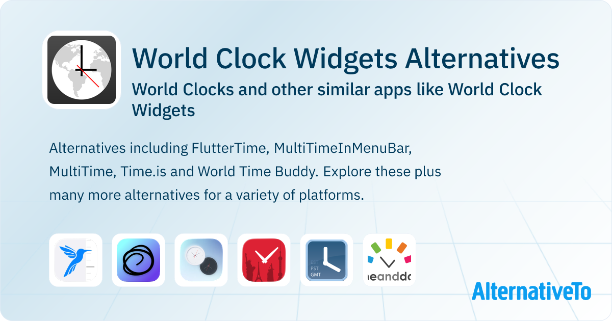 World Clock Widgets Alternatives: Top 12 World Clocks & Similar Apps ...
