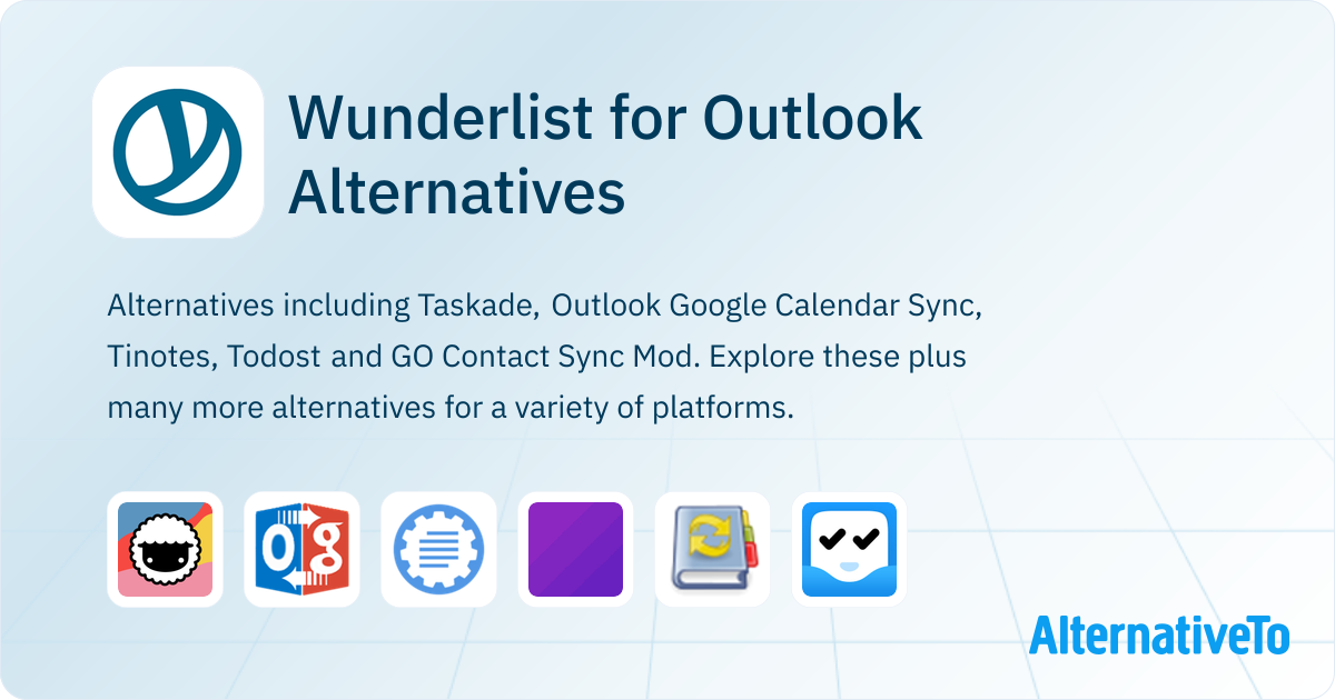 Wunderlist for Outlook Alternatives - Explore Similar Software ...
