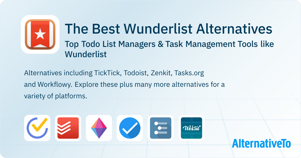 Best Wunderlist Alternatives: Top Todo List Managers | AlternativeTo