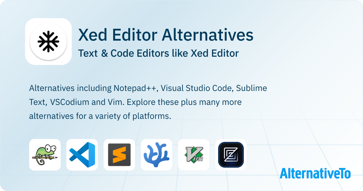 Xed Editor Alternatives: Top 12 Text & Code Editors | AlternativeTo