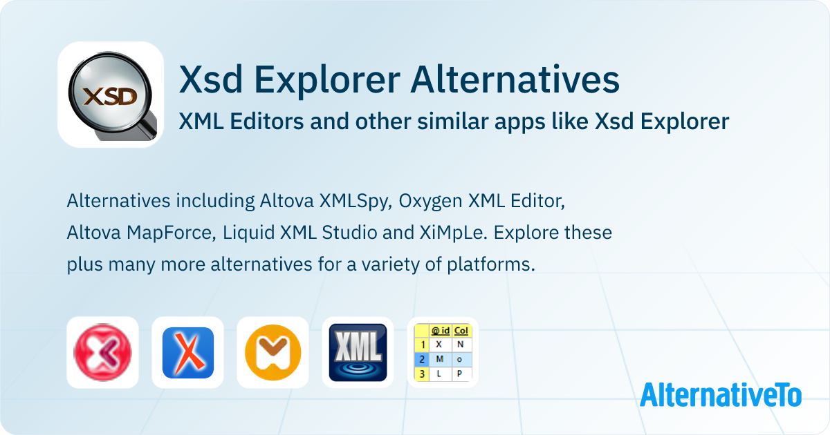 Xsd Explorer Alternatives: Top 5 XML Editors & Similar Apps | AlternativeTo