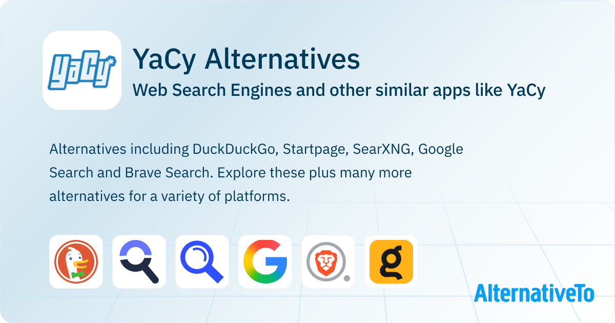 YaCy Alternatives: Top 12 Web Search Engines & Similar Apps | AlternativeTo