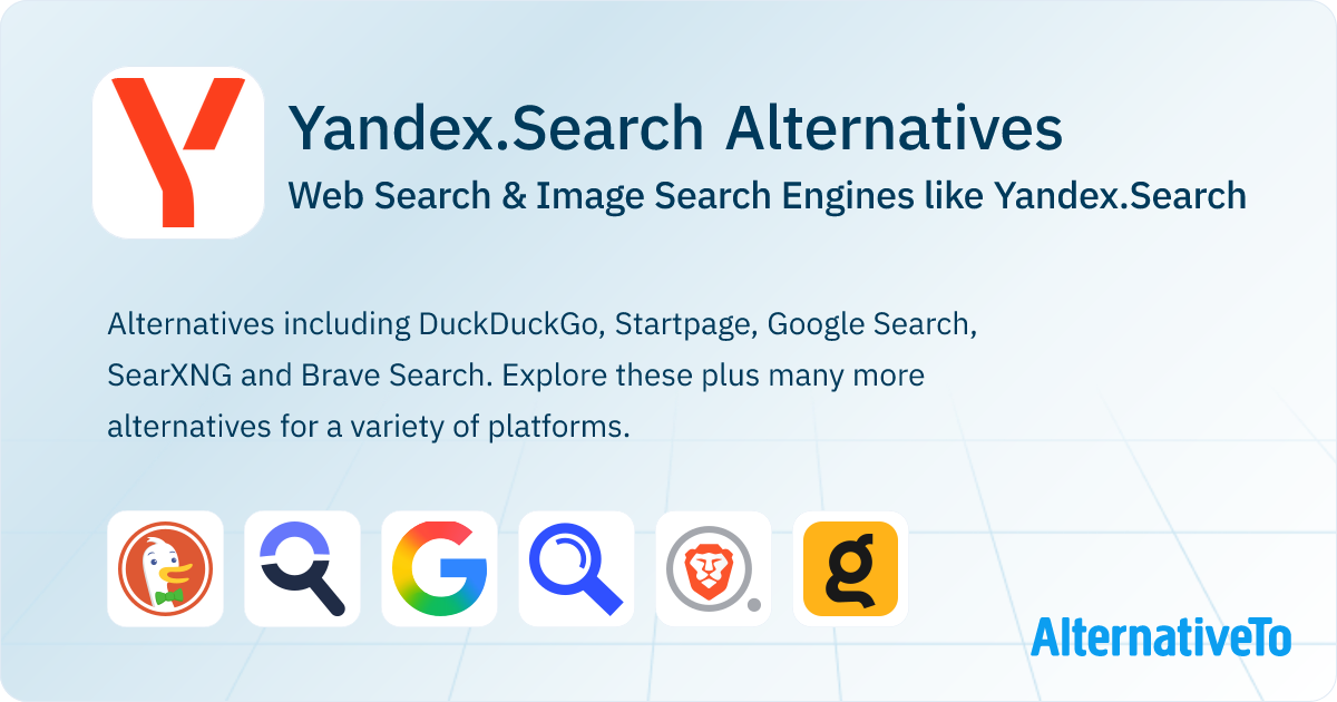 Yandex.Search Alternatives: Top 12 Web Search Engines | AlternativeTo