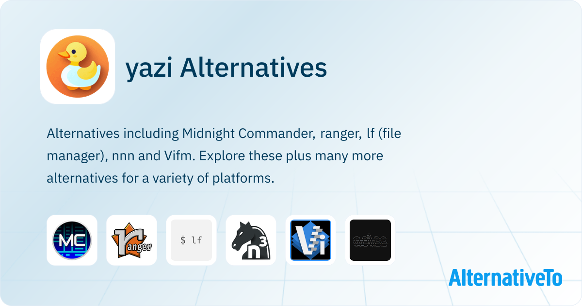yazi Alternatives - Explore Similar Software | AlternativeTo