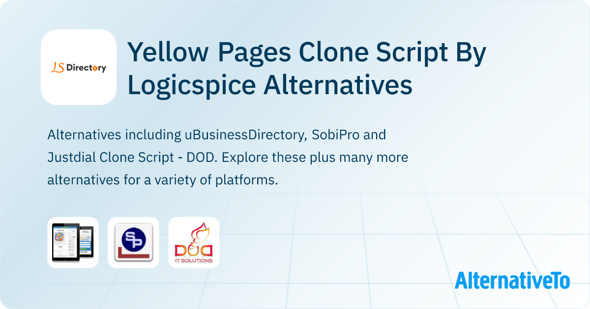 Yellow Pages Clone Script By Logicspice Alternatives - Explore Similar ...