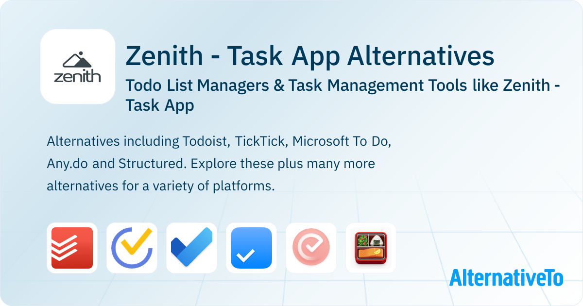 Zenith - Task App Alternatives: Top 7 Todo List Managers | AlternativeTo