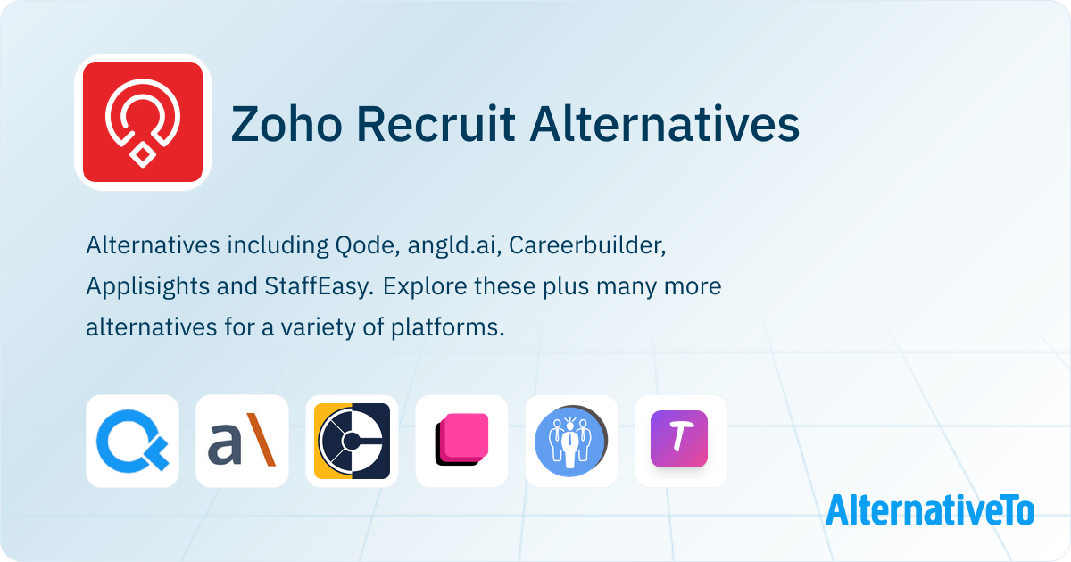 Zoho Recruit Alternatives - Explore Similar Apps & Services | AlternativeTo