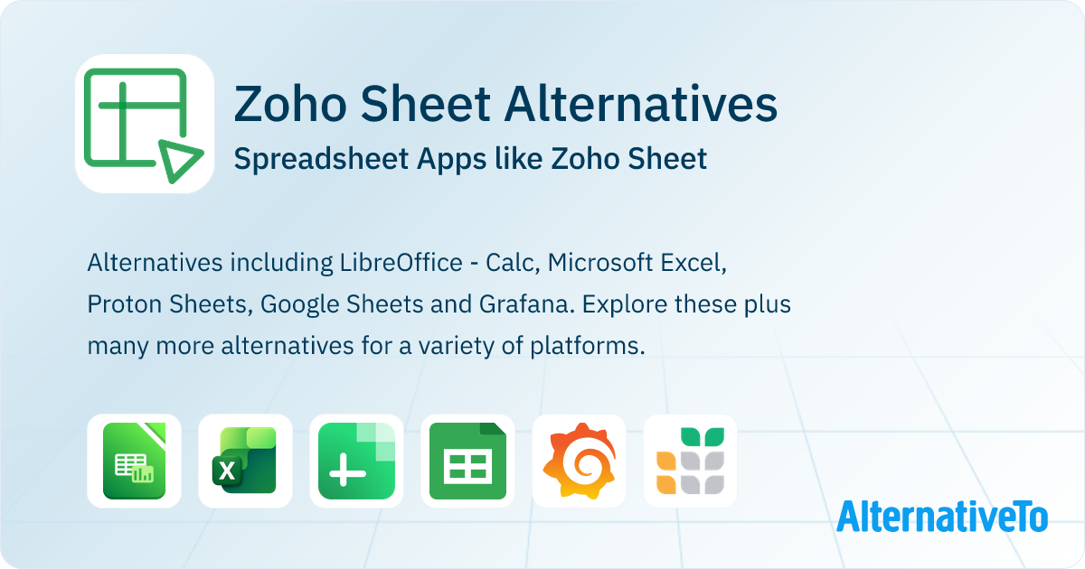 Zoho Sheet Alternatives: Top 12 Spreadsheet & Similar Apps | AlternativeTo