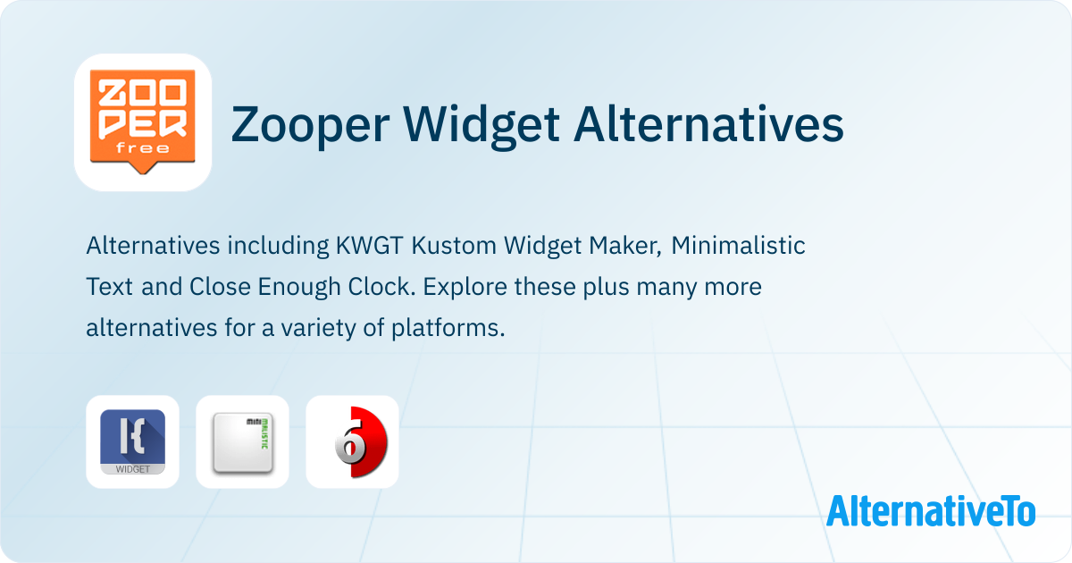 Zooper Widget Alternatives and Similar Apps | AlternativeTo