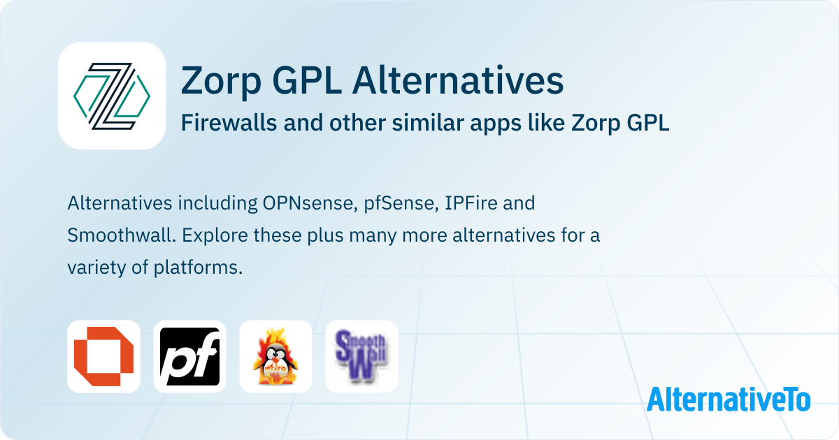 Zorp GPL Alternatives: Top 4 Firewalls & Similar Apps | AlternativeTo